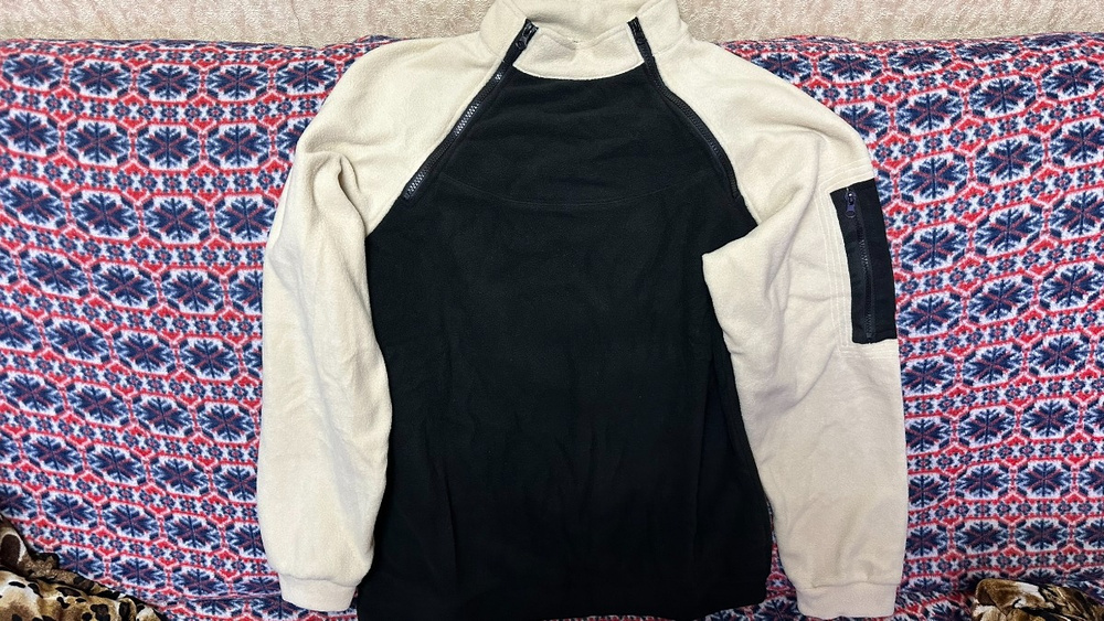 Лонгслив Мужской SYJWY черный, рыжий Длинный, размер 48 Polar Fleece Логотип Спортивный купить c ...