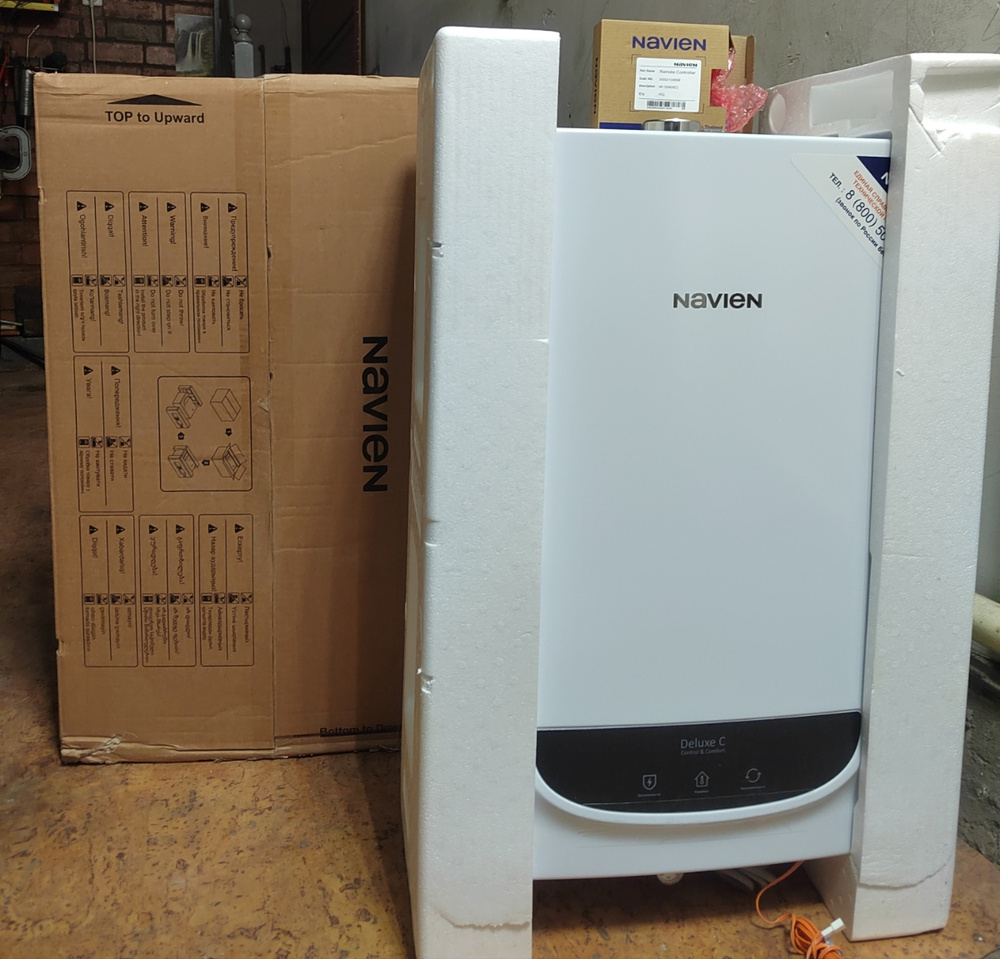 Газовый котел двухконтурный 24 кВт. NAVIEN DELUXE C-24K PNGB3510024L001 ...