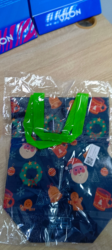 Подарочная сумка из нетканого материала на Новый год Ёлочная сумка с ...