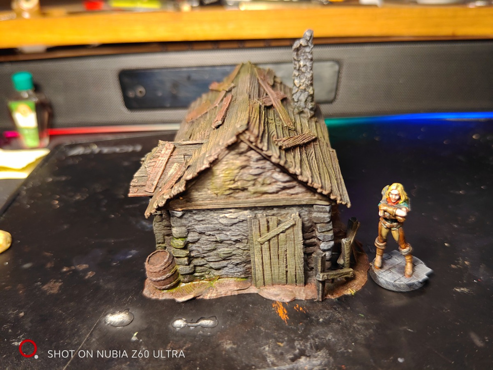 Terrain (Террейн) для игрового поля, Руины Избы №2 (ДнД, DnD, НРИ ...