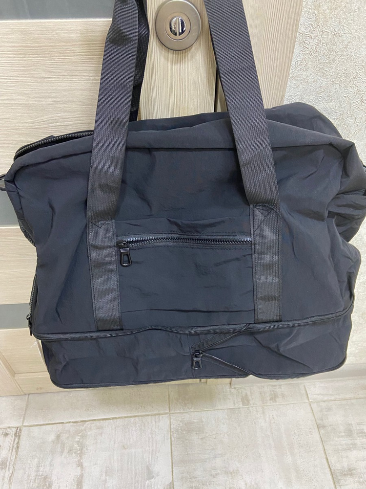 Сумка спортивная в стиле карго черная купить на OZON по низкой цене ...