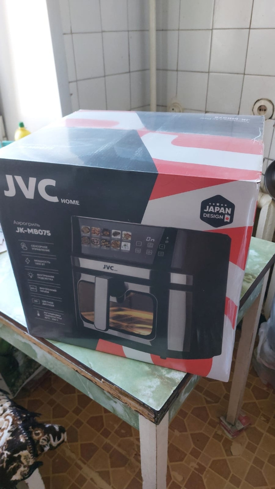 Аэрогриль JVC 8 литров c ЦВЕТНЫМ ДИСПЛЕЕМ JK-MB051, динамический обдув, КНИГА РЕЦЕПТОВ в ...