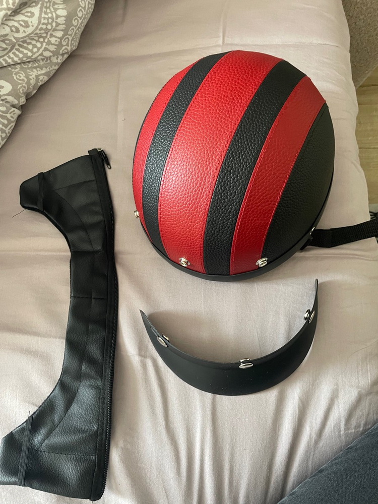 Мотошлем открытый Bands, красный, очки и козырек в комплекте купить на OZON по низкой цене ...