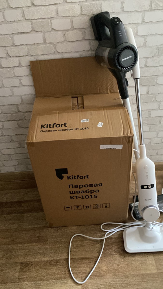 Паровая швабра Kitfort КТ-1015, белый, 1300 Вт купить c доставкой на OZON по низкой цене (598509052)