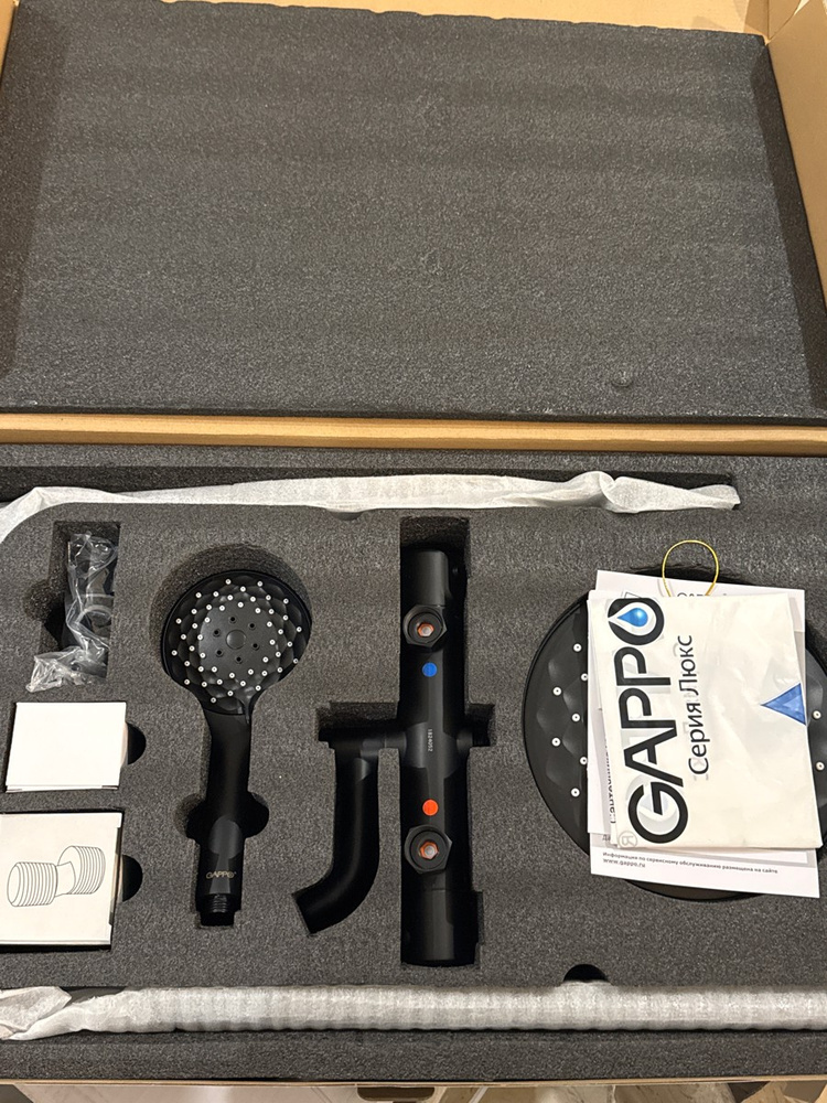 Душевая система с тропическим душем и термостатом Gappo G2490 купить на OZON по низкой цене ...