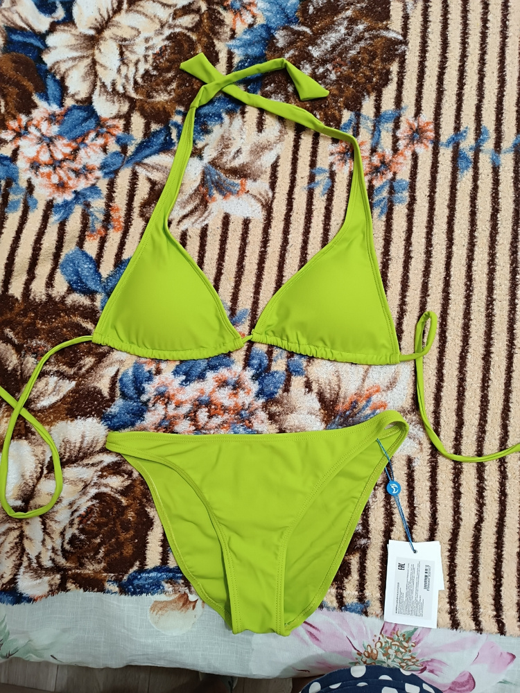 Купальник раздельный Женский Minimi бирюзовый Пляжный, размер 65B Плавание Китай Однотонный ...