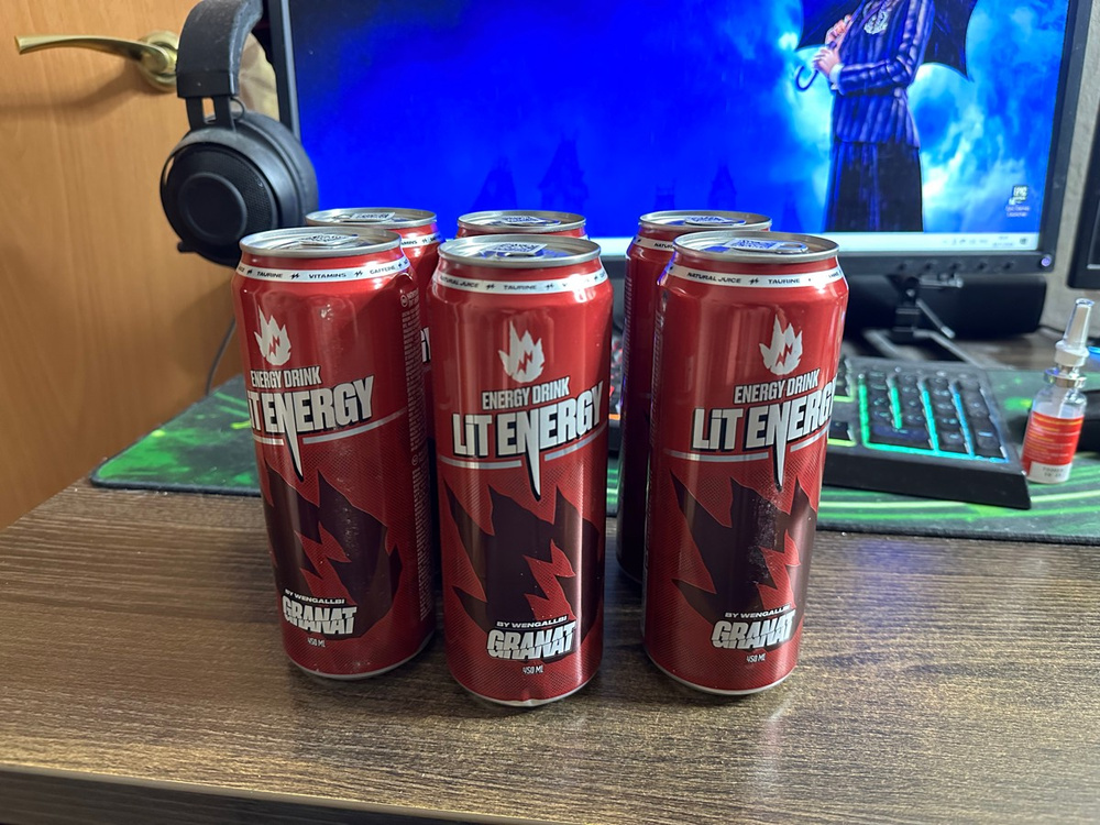 Энергетикий напиток LIT ENERGY в банках 450мл со вкусом Cola / Кола 12 ...