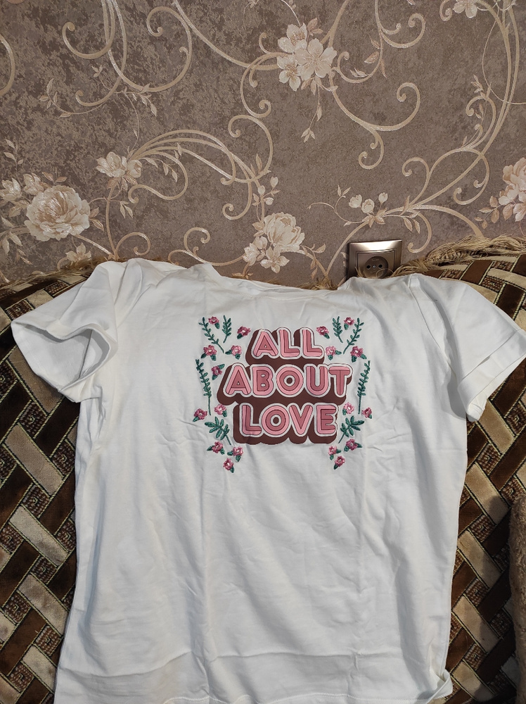 Футболка Женский oodji белый, размер 50 Хлопок Повседневный Узбекистан ...