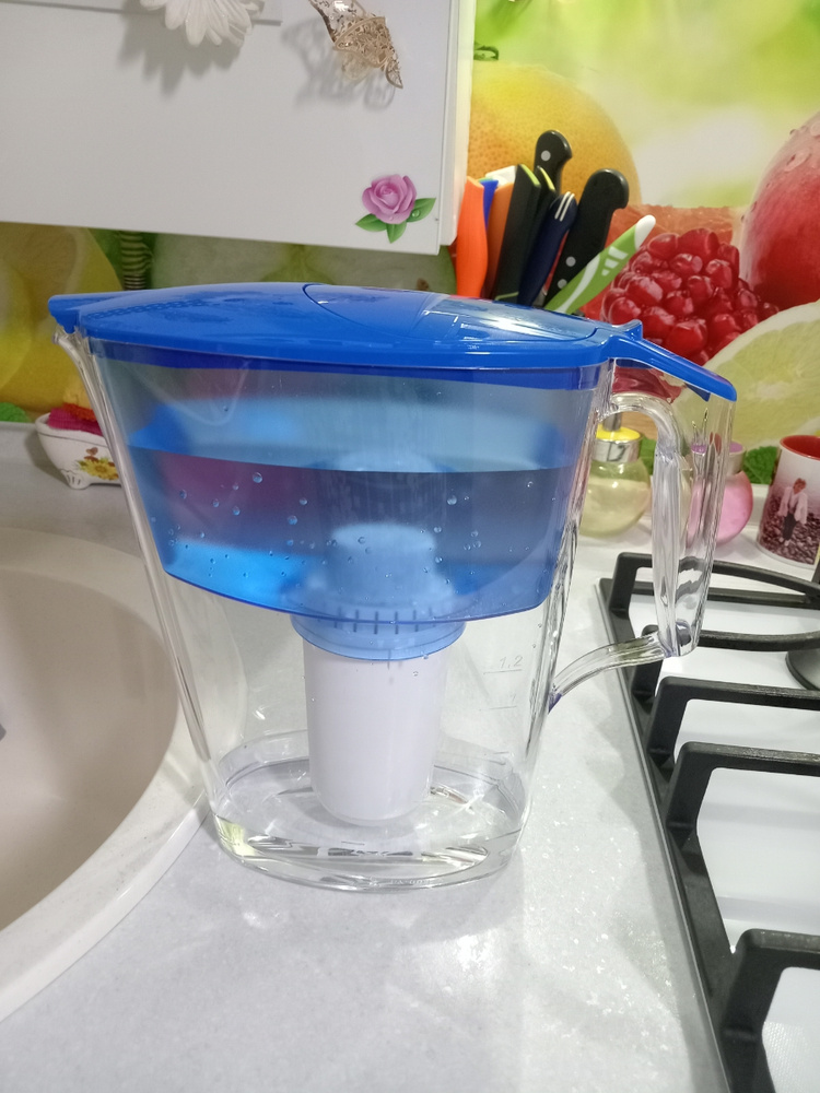 Фильтр-кувшин Аквафор Ультра, голубой, удаление бактерий, 1 сменный ...