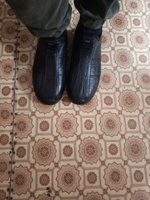 Ботинки полуботинки Мужской Feabrate черный, размер 48 Зима R (средняя) Без застёжки Россия ...