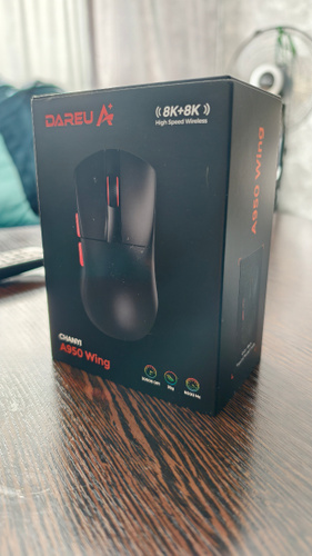 Игровая мышь беспроводная DAREU беспроводная A950-AIR-8K , белый, серый металлик купить c ...