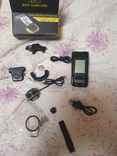 Велокомпьютер проводной, 25 функций Sunding SD-563B, датчик скорости ...