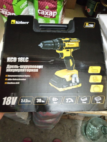 Шуруповерт аккумуляторный с кейсом KOLNER KCD 18LC, 18В, 1,5 Ач, 1450 об/мин купить на OZON по ...