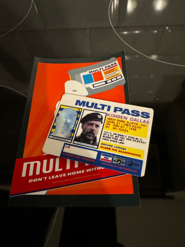 права МУЛЬТИ ПАСС (MULTI PASS) Корбен Даллас Korben Dallas 86х60 мм ...