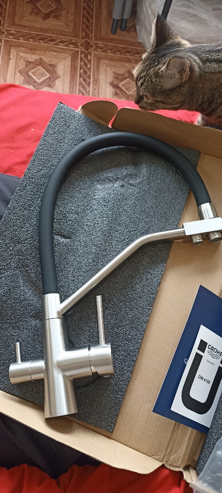 GROHE Смеситель для кухни с гибким изливом и фильтром для купить на OZON по низкой цене (2347759678)