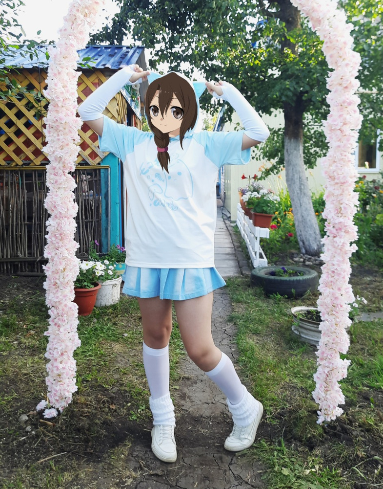 Футболка Женский SYJWY белый, синий Короткий, размер 42 Политекс Буквы и цифры, Животные ...