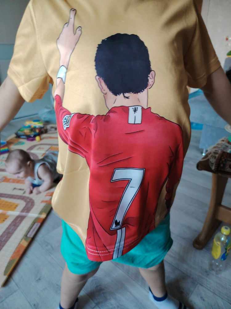 Футболка Мальчики черный Короткий, размер 160 Полиэфирное волокно ...