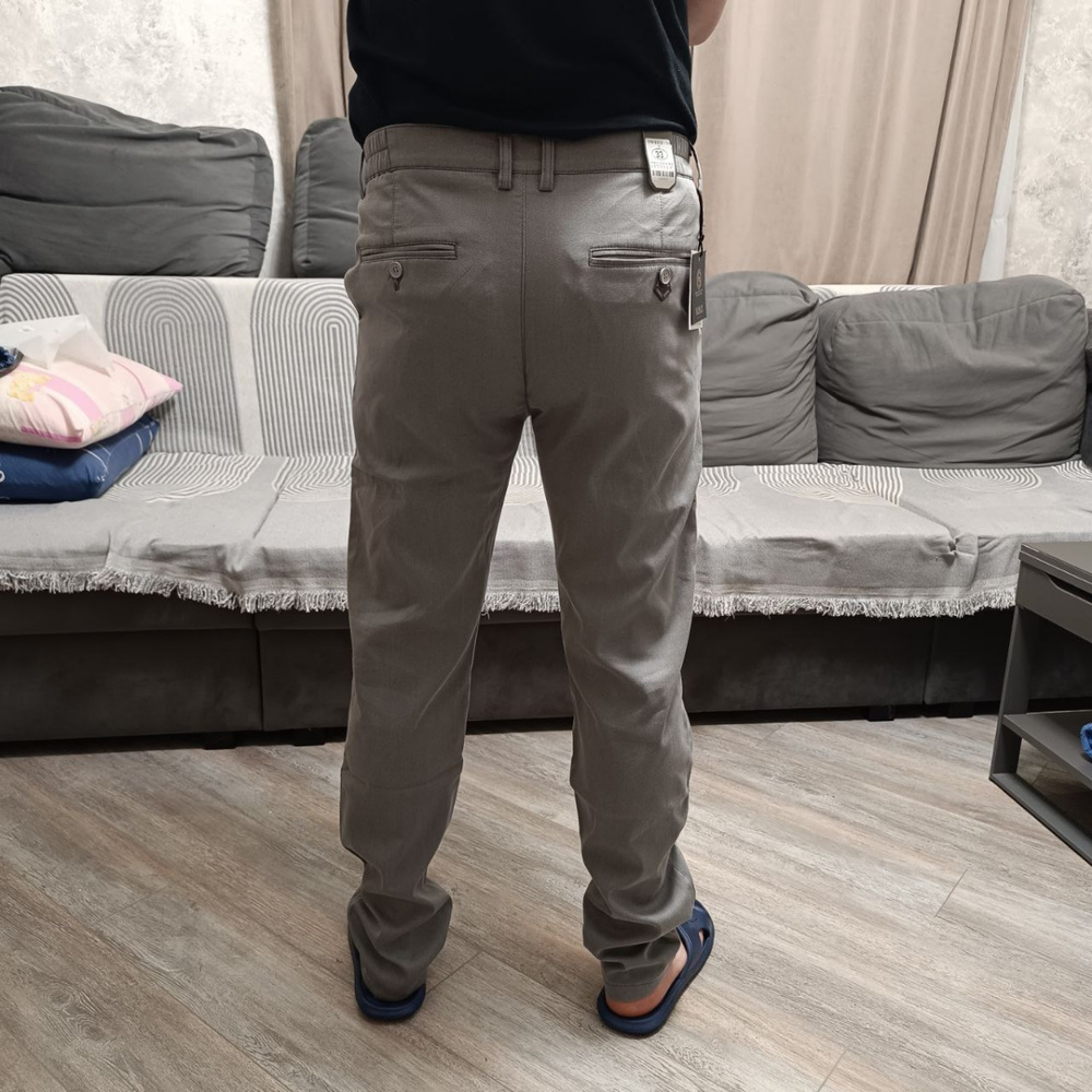 Брюки Мужской ITOSCEI прямые темно-синий Хлопок, Эластан Повседневный ...