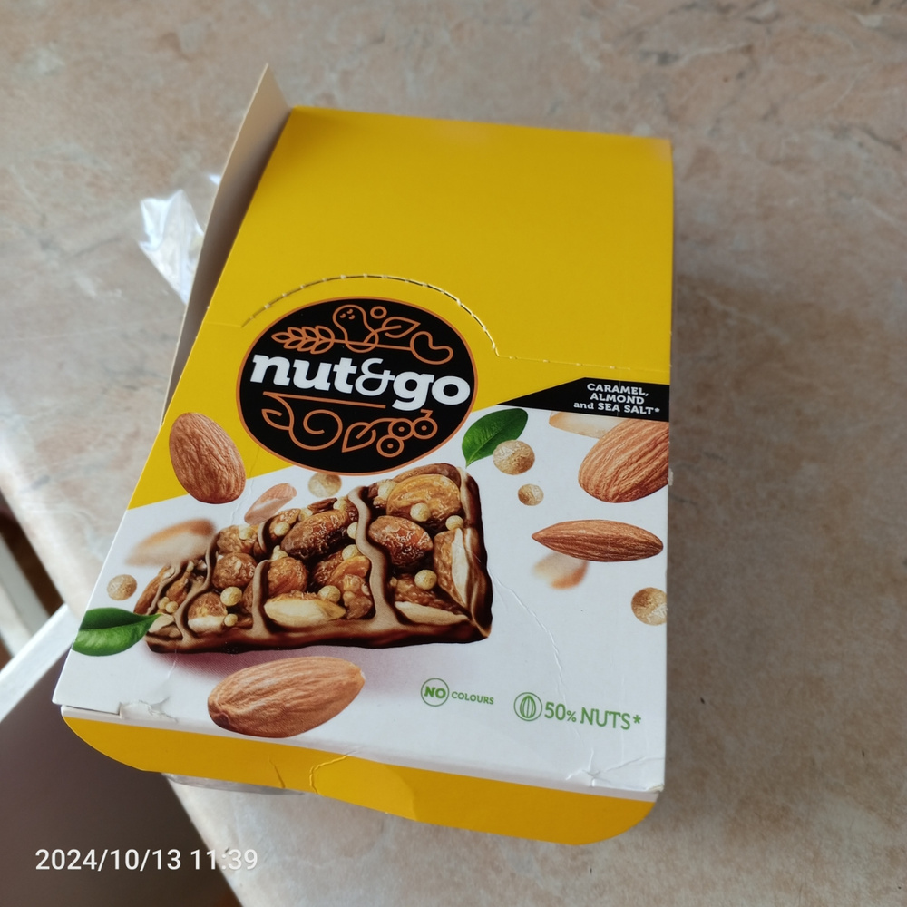 Миндальный батончик NUT N GO с арахисовой пастой шоу-бокс 18шт купить на OZON по низкой цене ...
