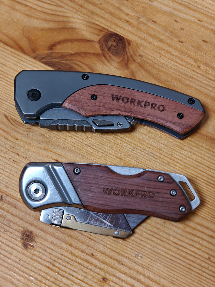 WORKPRO Многофункциональный нож с деревянной ручкой и 10 быстросменными лезвиями купить на OZON ...