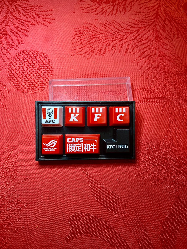 Новые кейкапы ROG с логотипом KFC,перекрестие,Периферийные клавиатуры ...