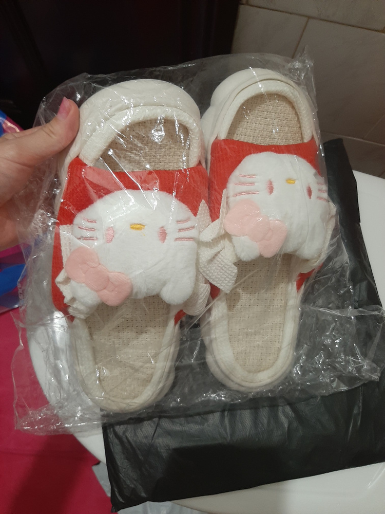 Тапочки Женский SYJWY, размер 40 бежевый нейтральный, рубиновый Круглый нос На любой сезон ...