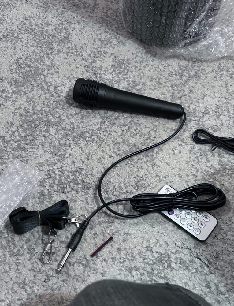 Колонка беспроводная портативная bluetooth блютуз ZQS 4239, караоке с микрофоном, колонка с лэд ...