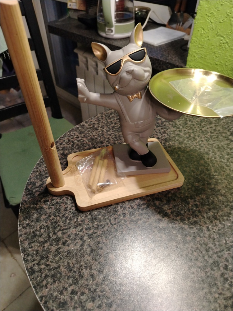 3 отзыв на Скульптура из смолы статуэтка бульдога лоток для хранения ...