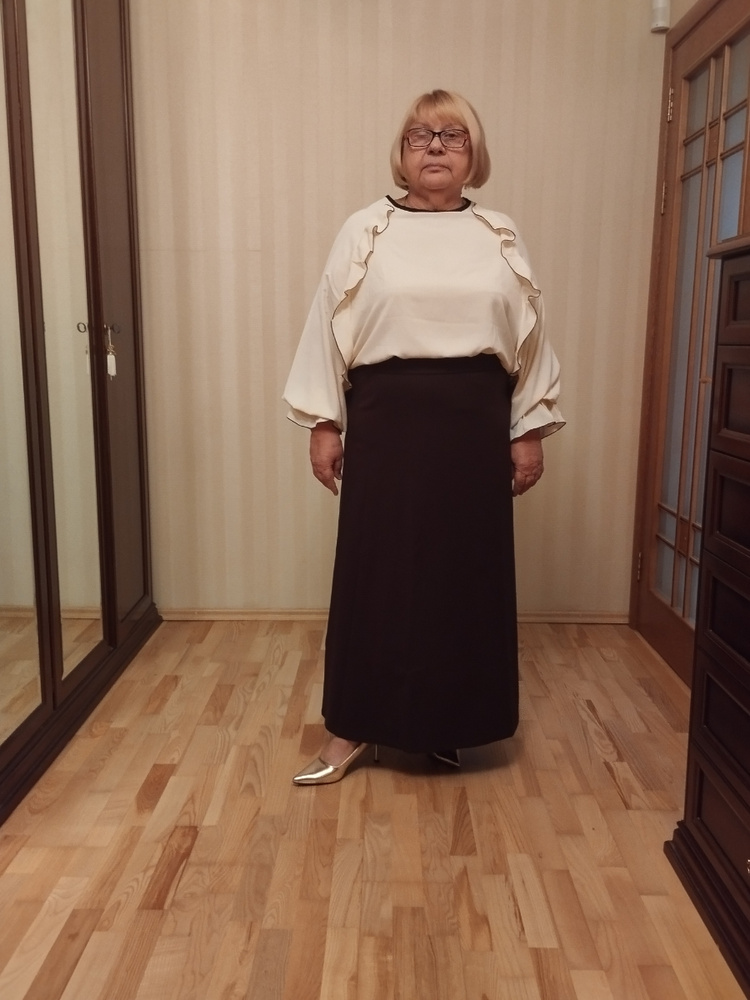 Юбка Женский SPARADA синий Текстиль в складку, плиссе, размер 60, 62 Резинка, Без застежки Миди ...