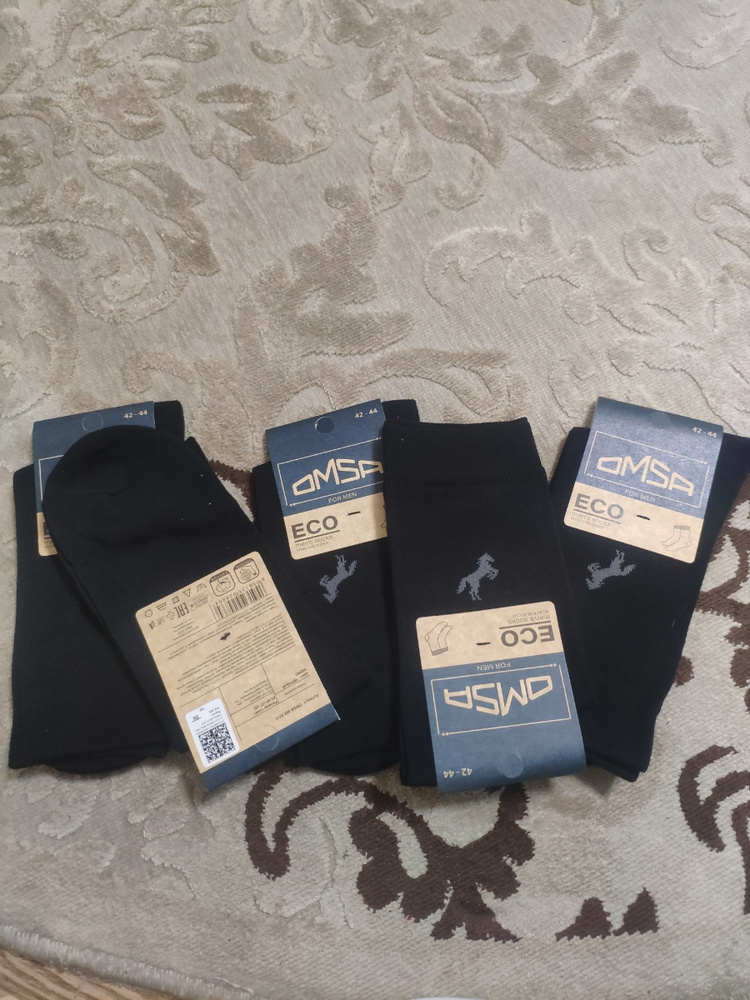 Носки Мужской Omsa, размер 41, 39 Хлопок На любой сезон черный Повседневный, рост 160-190 ...