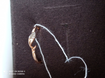 Кольцо золотое женское 585 с бриллиантами Рыбка желаний, UVI jewellery ...