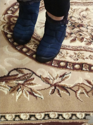 Сапоги Женский Feabrate полусапоги, размер 39 темно-синий Зима Без каблука Молния купить c ...