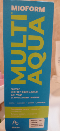 Раствор для мягких и жестких контактных линз Mioform MULTIAQUA ...