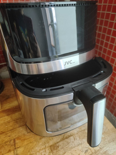 Аэрогриль JVC 5,5 литров с ЦВЕТНЫМ дисплеем JK-MB043, 7 автопрограмм, таймер 60 минут, подсветка ...