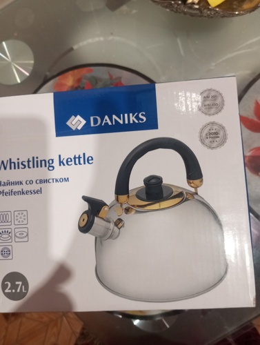 Daniks Чайник для плиты со свистком 2,7 л из нержавеющей стали купить на OZON по низкой цене ...