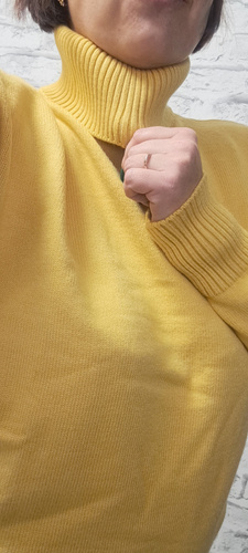 Свитер Женский Feabrate синяя лазурь Софт, размер 44 Без застежки Вышивка свободный Длинный ...