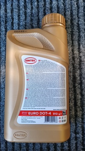 Тормозная жидкость SINTEC EURO DOT-4 (tk 265оС) 910 г купить на OZON по низкой цене (2209707013)