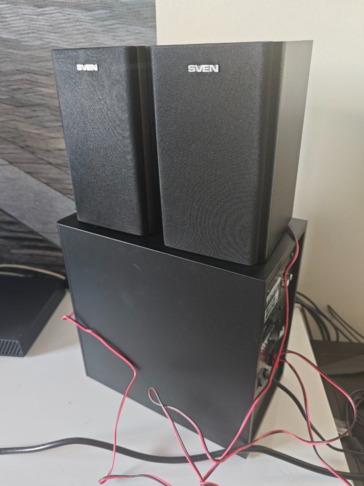 Колонки для компьютера, ПК, ноутбука с сабвуфером / Акустическая система 2.1 SVEN SPS-820 чёрный ...