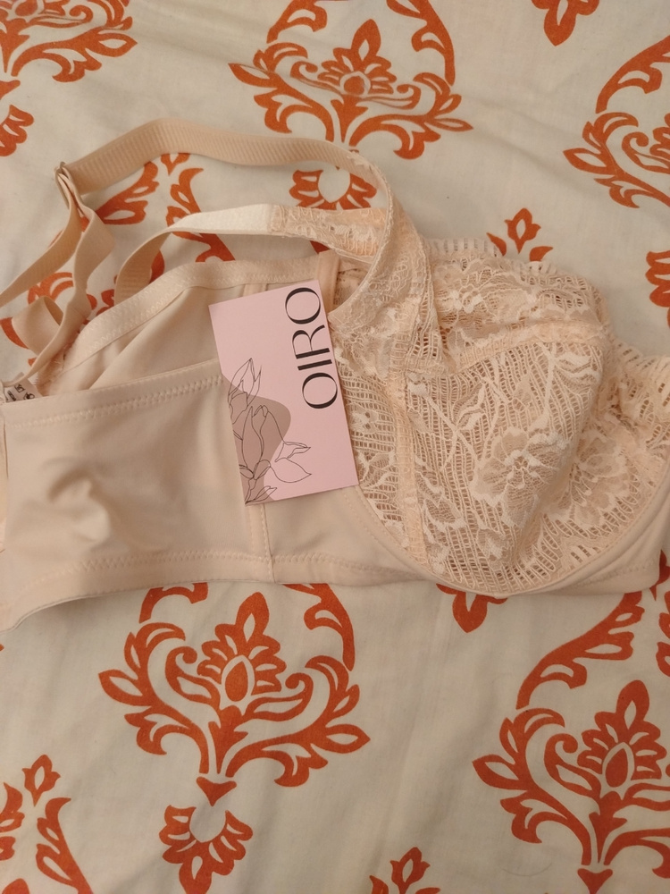 Бюстгальтер Женский OIRO на косточках, с мягкой чашкой, размер 85D изумрудный меланж Полиамид ...