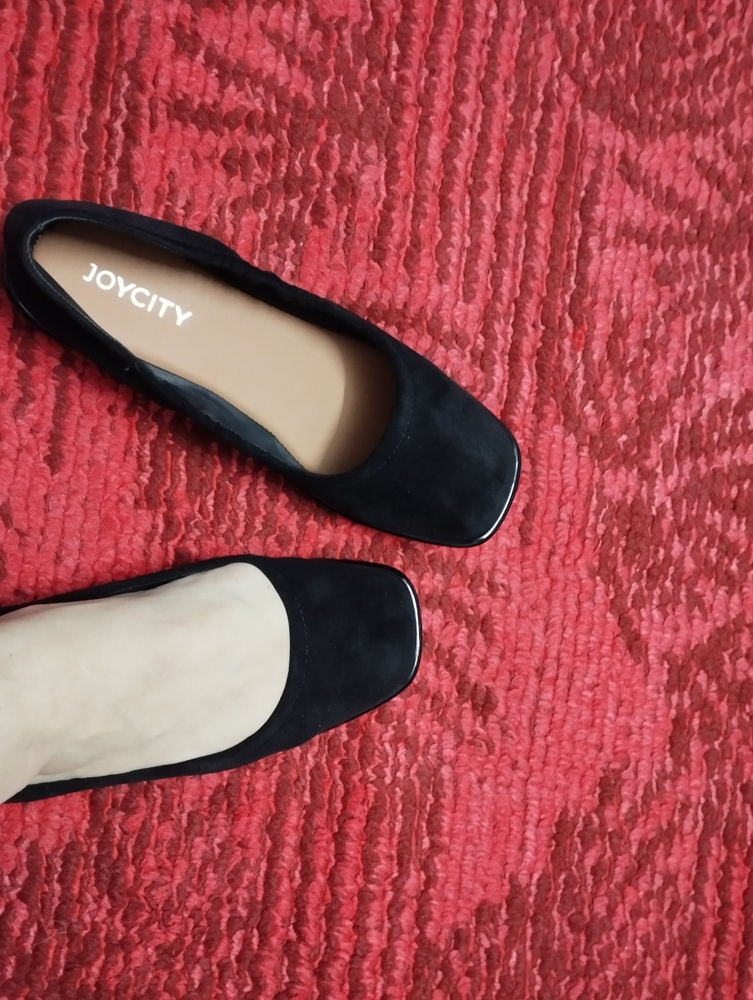 Балетки Женский JOYCITY Искусственная кожа, размер 41 6 Россия на резинке Квадратный нос, Легкая ...