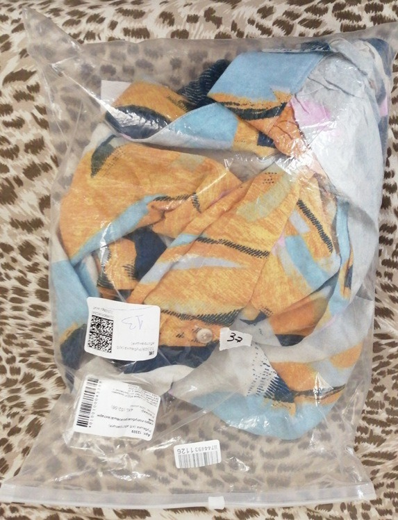 Рубашка Женский HELLO MODA! темно-розовый, белый Длинный Хлопок Абстракция, Разноцветный, размер ...