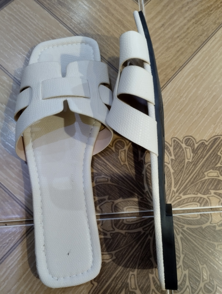 Шлепанцы Женский Feabrate, размер 39 Квадратный нос Без каблука T (узкая) Без застёжки Лето ...