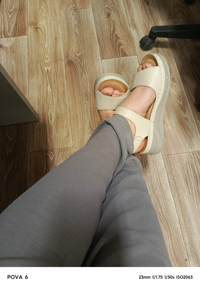 Босоножки Женский Стандартный низкий (до 4 см) Экокожа, размер 38 Анатомическая стелька 8 Лето ...