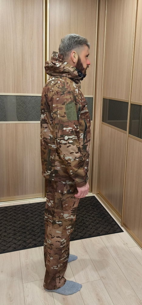 Комплект одежды Мужской оливково-зеленый, размер 48, 50 Софт, Флис ...