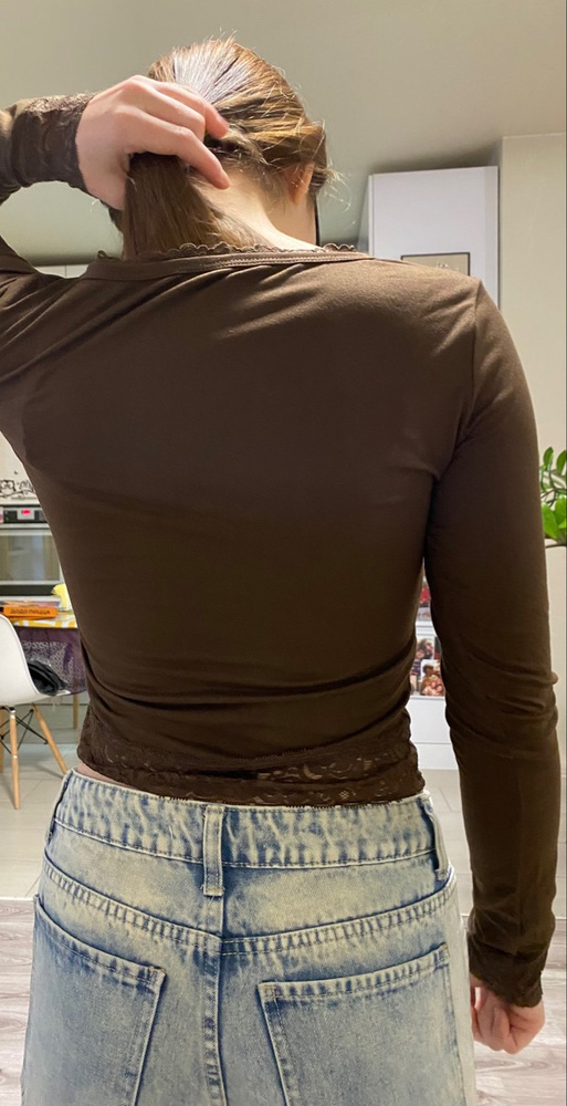 Кроп-топ Женский phumee розовый, размер 42 Политекс, Поролон Длинный Повседневный Кружево Китай ...