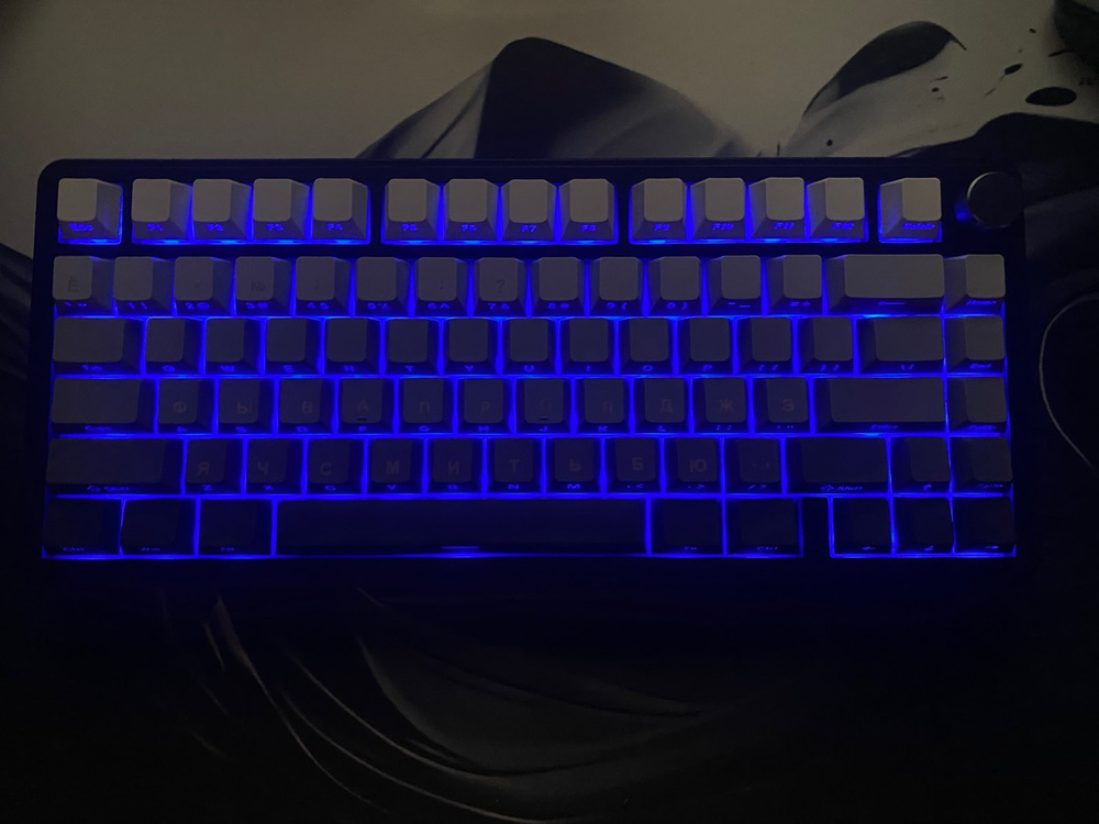 Клавиатура игровая Attack Shark M86 Cheese White RGB (RUS), беспроводная, 80 кнопок, HotSwap ...