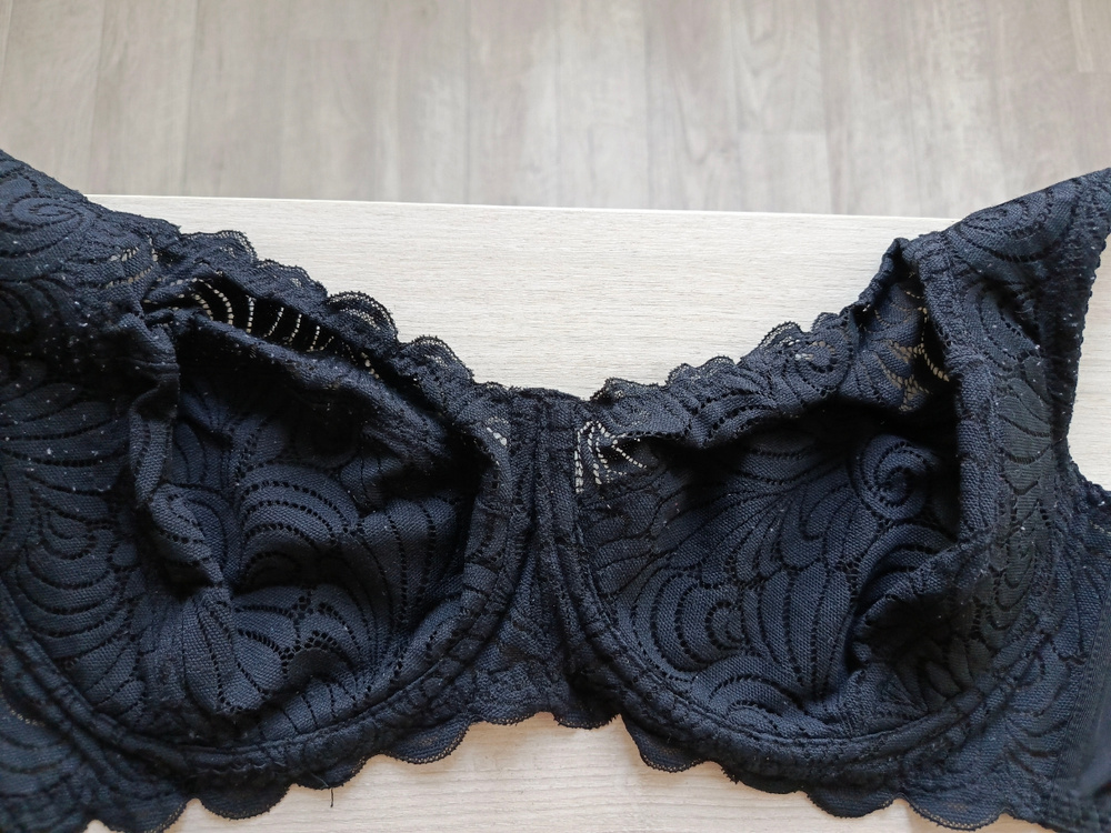 Бюстгальтер Женский Diorella мягкая чашка на каркасе, размер 85E темно-серый Нейлон, Эластан ...