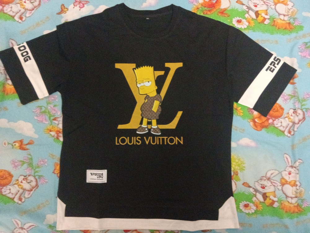 Футболка Женский, Мужской Louis Vuitton белый Короткий, размер 54 ...