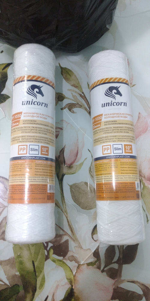 Картридж для фильтра воды из полипропиленовой нити (шнура) PP 10SL (5 ШТУК) 1 mkm UNIKORN купить ...