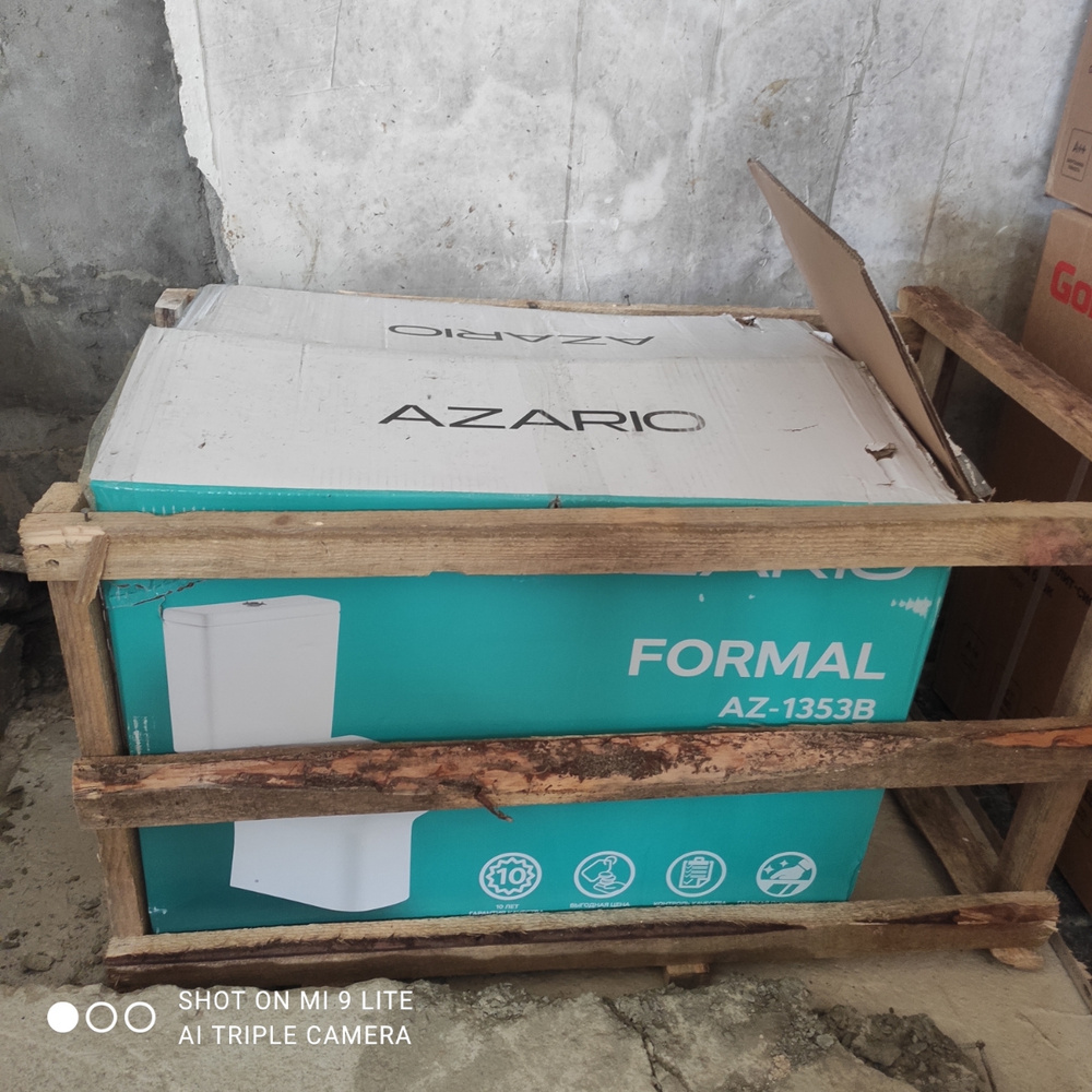 Унитаз напольный с бачком безободковый с быстросъемным сиденьем микролифт Azario Formal AZ-1353B ...